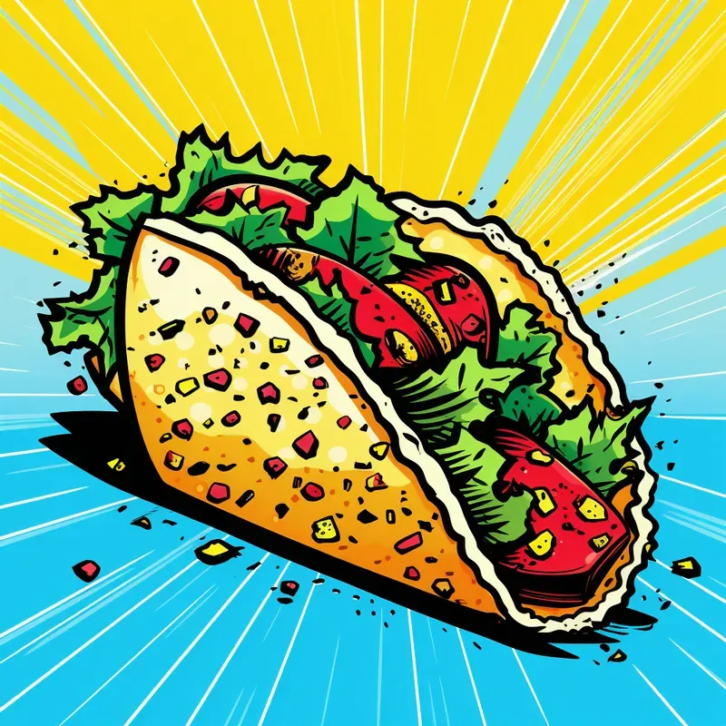 Comic Style Fast Foods Midjourney Prompt | PromptBase