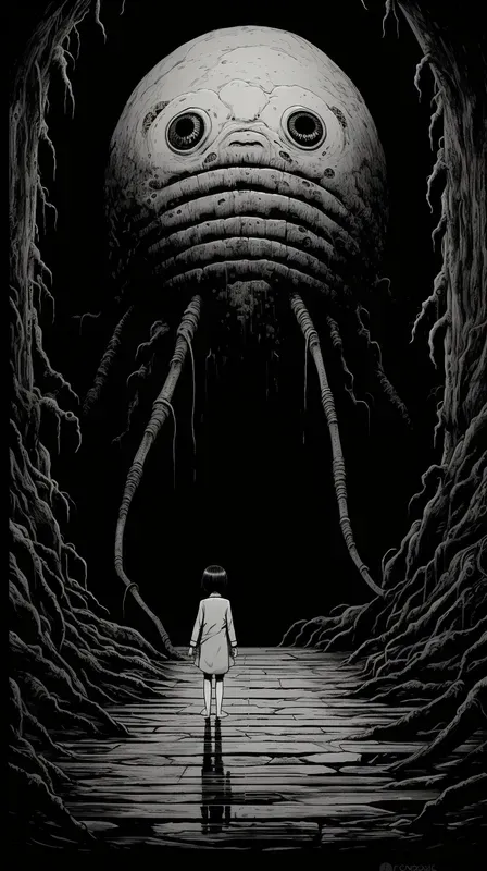 Horror Manga Panels Midjourney Prompt | PromptBase