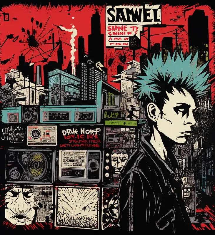 Alternative Punk Albums Covers Midjourney Prompt | PromptBase