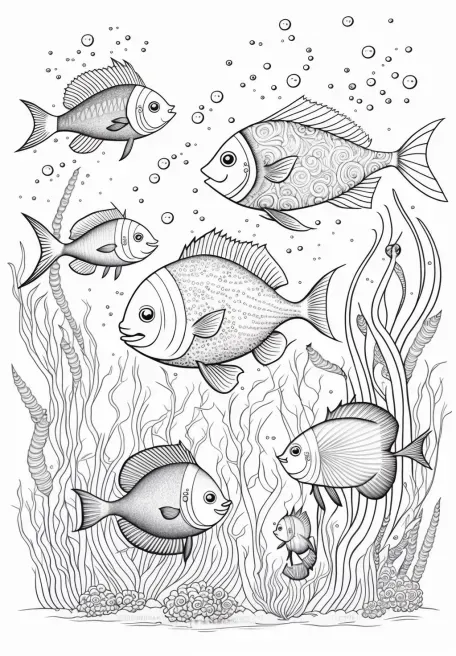 A4 Coloring Pages Generations Midjourney Prompt | PromptBase