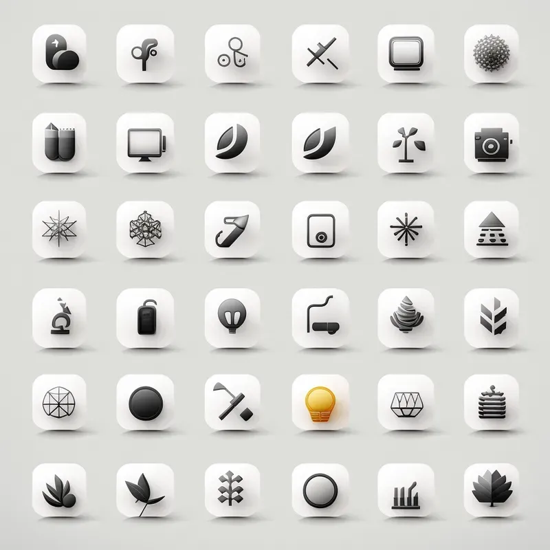 Minimalism Icon Packs Midjourney Prompt | PromptBase