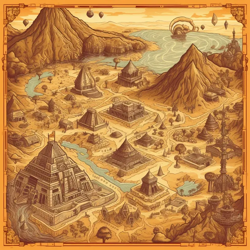 Fantasy Maps Midjourney Prompt | PromptBase