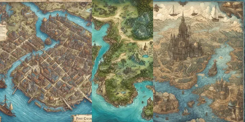 Fantasy Maps Midjourney Prompt | PromptBase