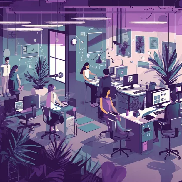 Aesthetic Working Illustrations Midjourney Prompt | PromptBase