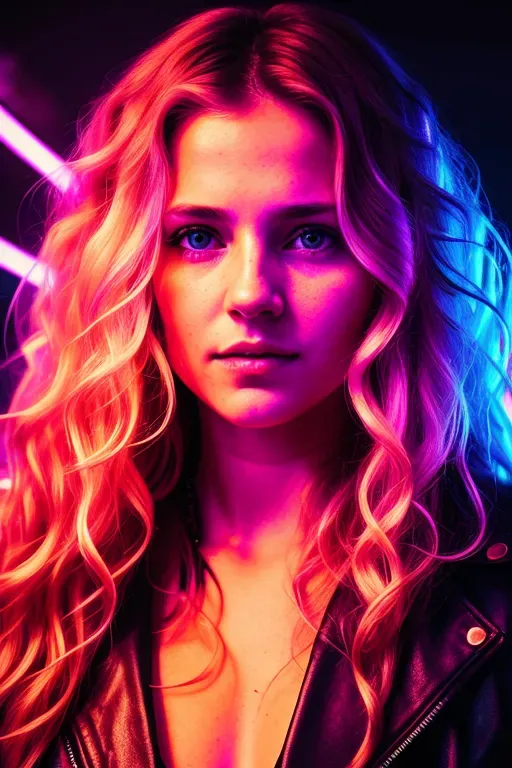 Realistic Neon Portrait Photographs Stable Diffusion Prompt | PromptBase