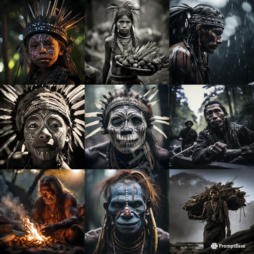 Professional Tribe Photographs Midjourney Prompt | PromptBase