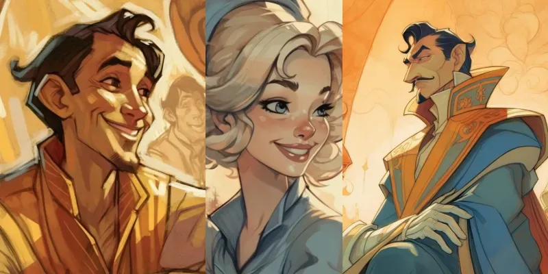 Cartoon Style Portraits Midjourney Prompt | PromptBase