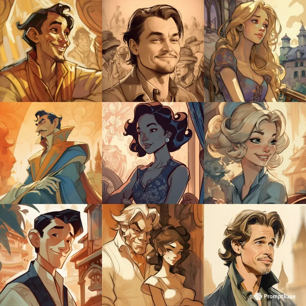 Cartoon Style Portraits Midjourney Prompt | PromptBase
