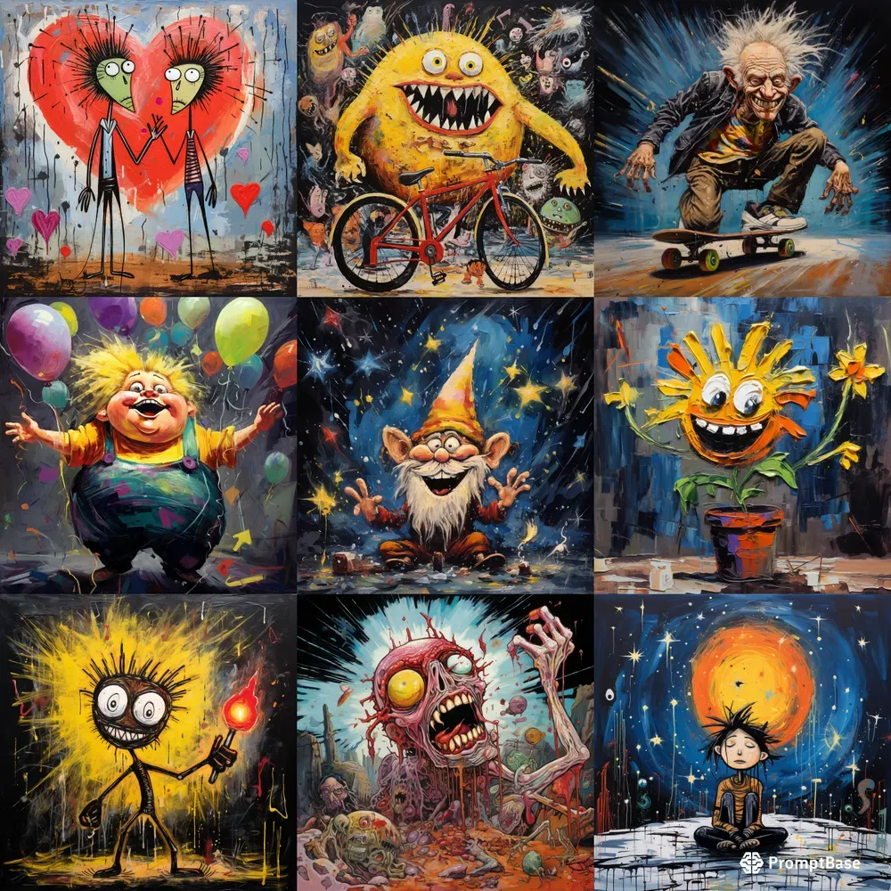 Crazy Paintings Midjourney Prompt | PromptBase