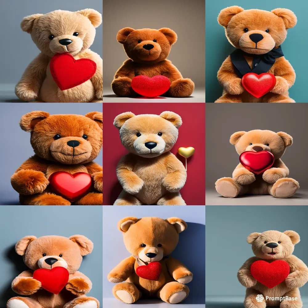 Valentines Day Teddy Bears Stable Diffusion Prompt | PromptBase