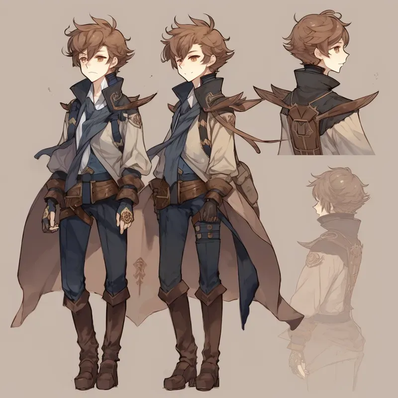 Fantasy Anime Character Design Sheets Midjourney Prompt | PromptBase