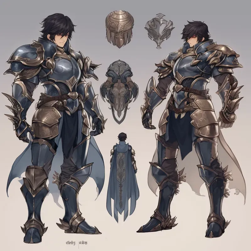 Fantasy Anime Character Design Sheets Midjourney Prompt | PromptBase