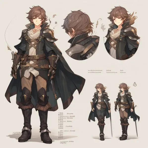 Fantasy Anime Character Design Sheets Midjourney Prompt | PromptBase