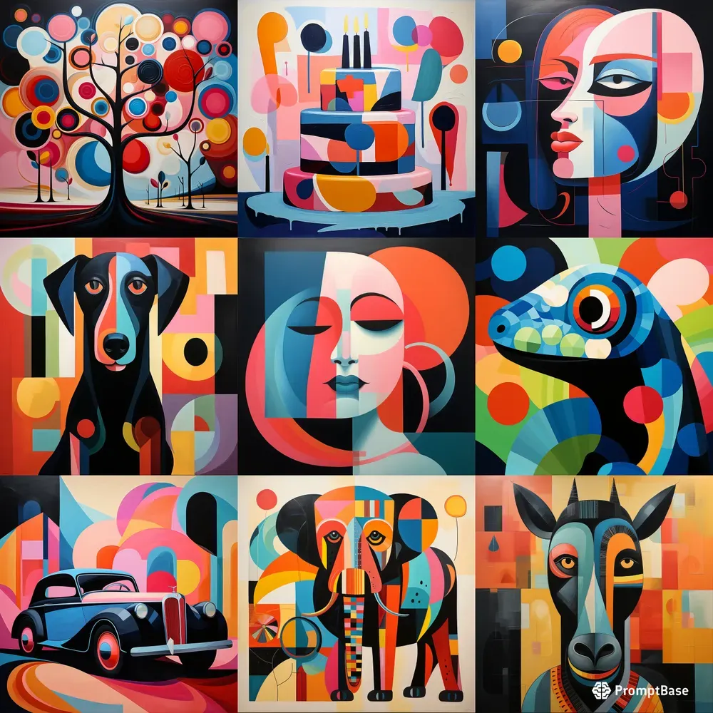 Abstract Block Art Midjourney Prompt | PromptBase