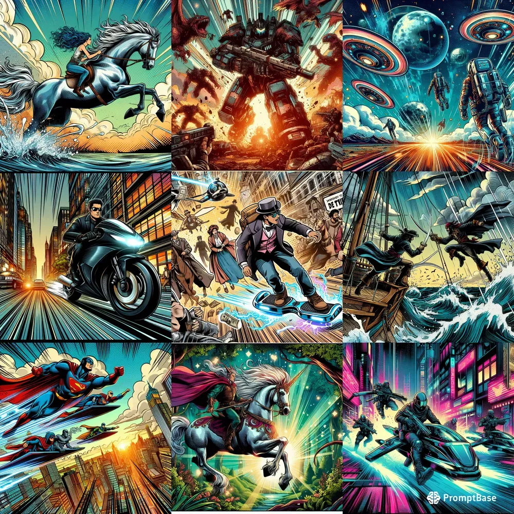 Comic Book Illustrations DALL·E Prompt | PromptBase