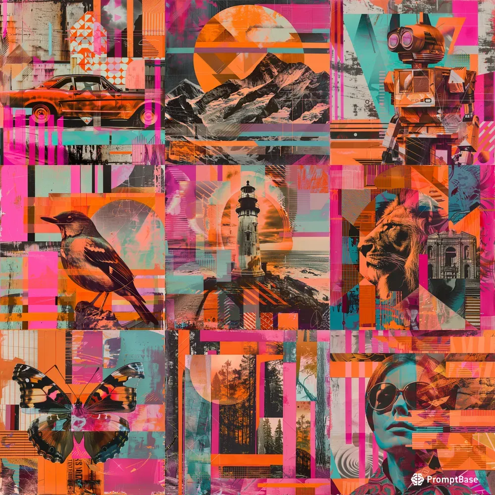 Dynamic Collages Midjourney Prompt | PromptBase