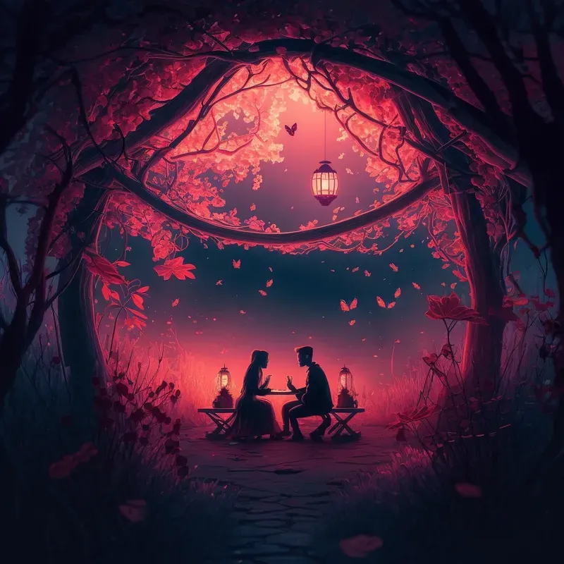 Valentines Day Nature Date Midjourney Prompt | PromptBase