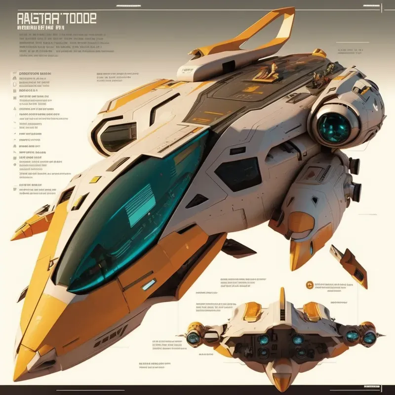 Spaceship Design Sheets Midjourney Prompt | PromptBase