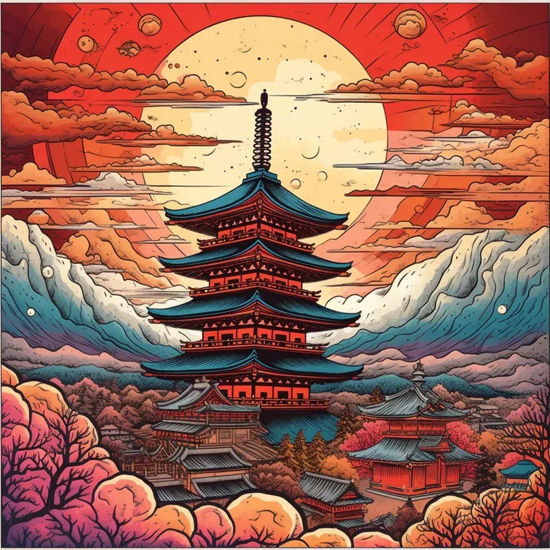 Japanese Ukiyoe Illustrations Midjourney Prompt | PromptBase