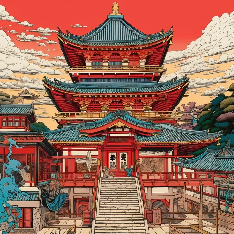 Japanese Ukiyoe Illustrations Midjourney Prompt | PromptBase