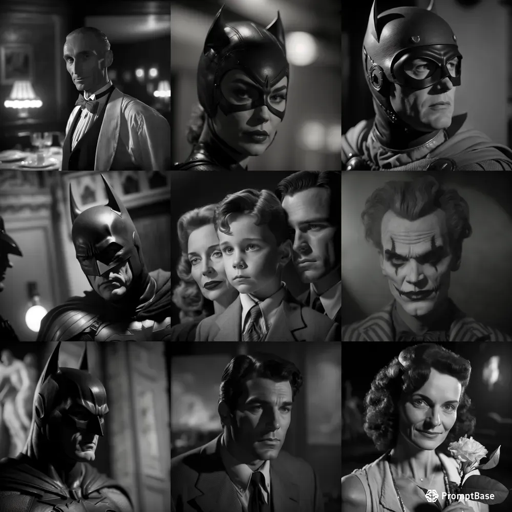 1940s Film Noir Characters Midjourney Prompt | PromptBase