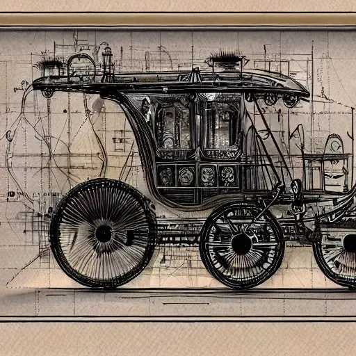 Steampunk Blueprints Stable Diffusion Prompt | PromptBase