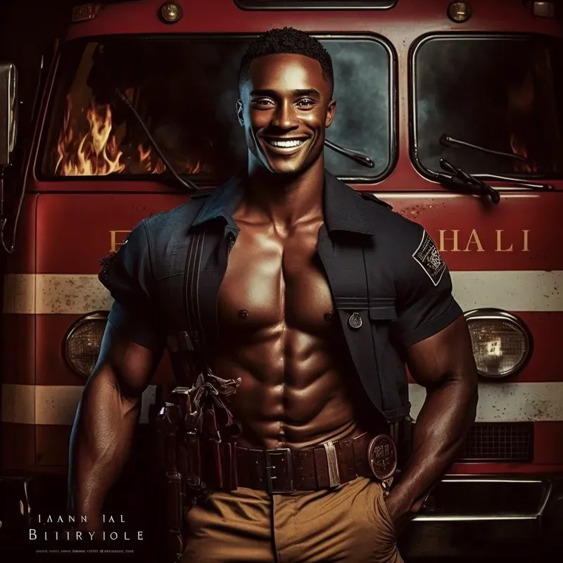 Handsome Firefighter Calendars Midjourney Prompt | PromptBase