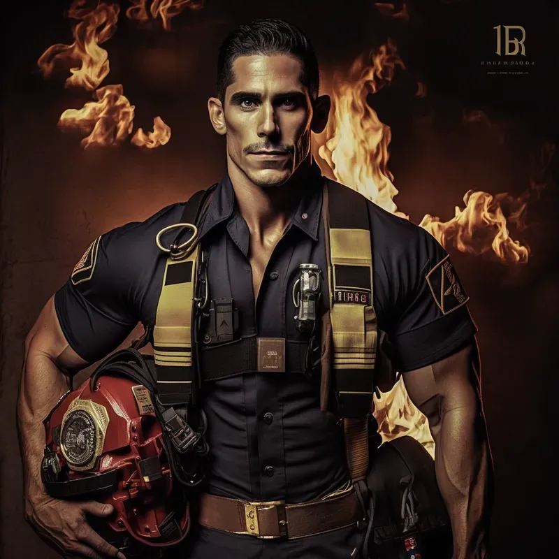 Handsome Firefighter Calendars Midjourney Prompt | PromptBase