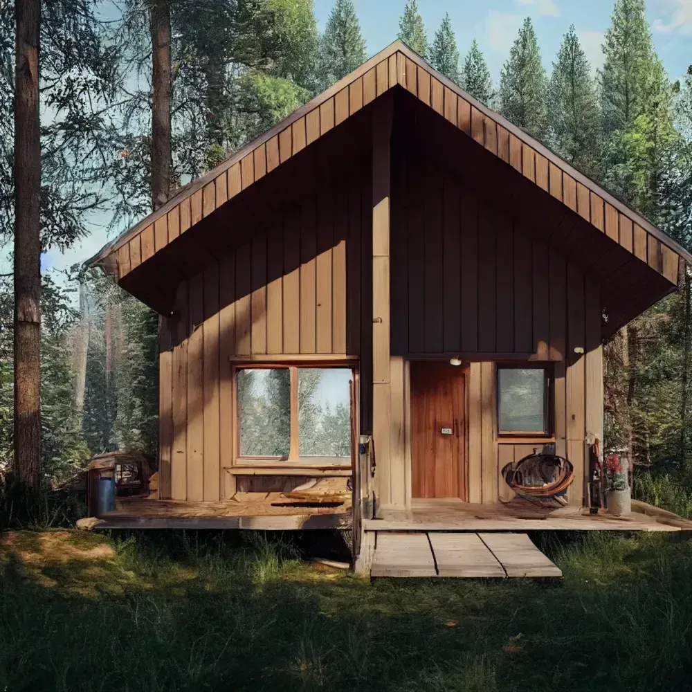 Cabin Elevation Photos Midjourney Prompt | PromptBase