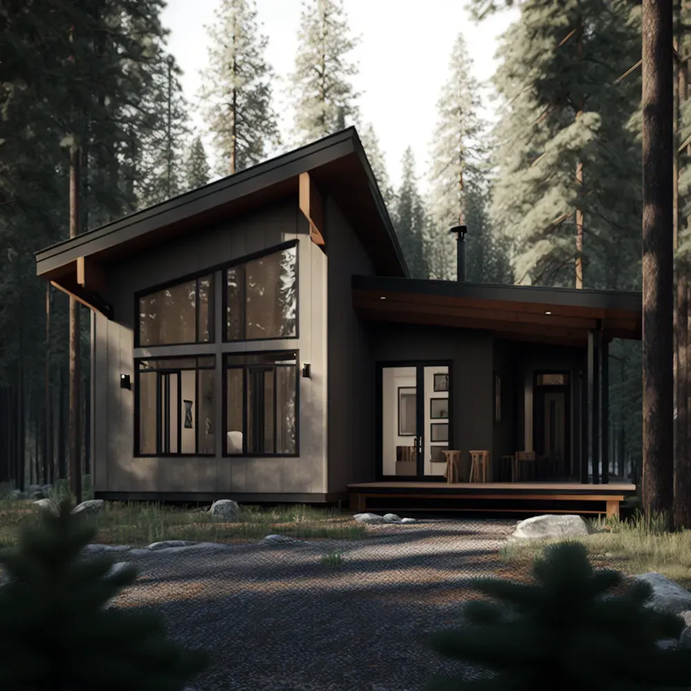 Cabin Elevation Photos Midjourney Prompt | PromptBase