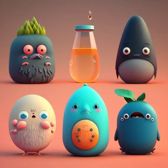 Cute 3D Character Icons Midjourney Prompt | PromptBase