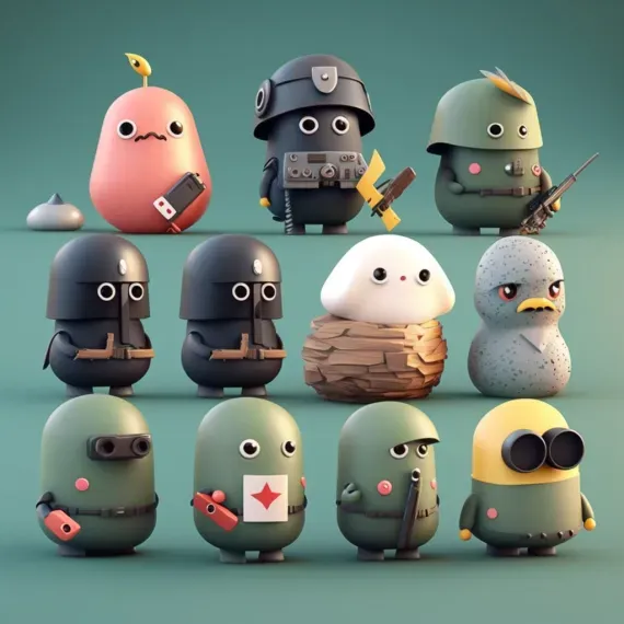 Cute 3D Character Icons Midjourney Prompt | PromptBase