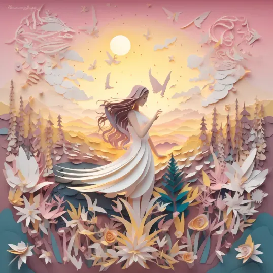 Advanced Kirigami Dimensions Midjourney Prompt | PromptBase