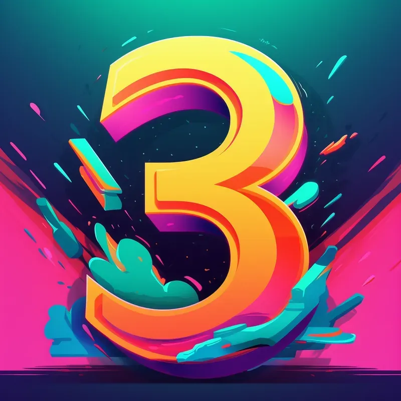 Numbers Illustrations For Advertisements Midjourney Prompt | PromptBase