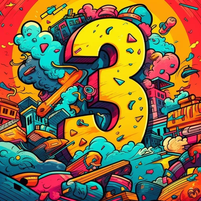 Numbers Illustrations For Advertisements Midjourney Prompt | PromptBase