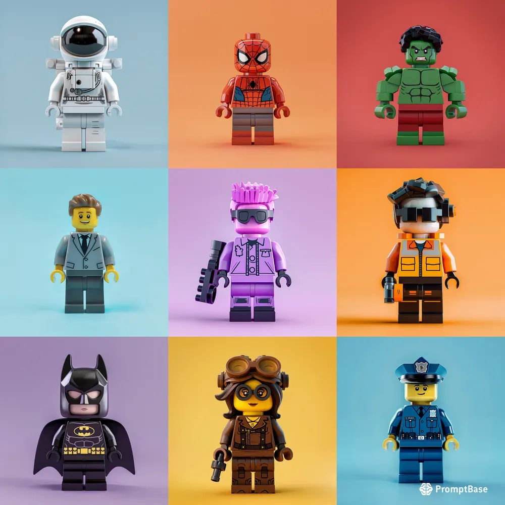 NFT Lego Characters Midjourney Prompt | PromptBase