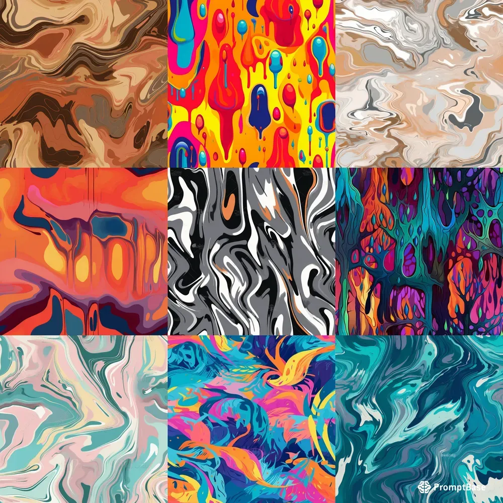 Melting Colors Backgrounds Midjourney Prompt | PromptBase