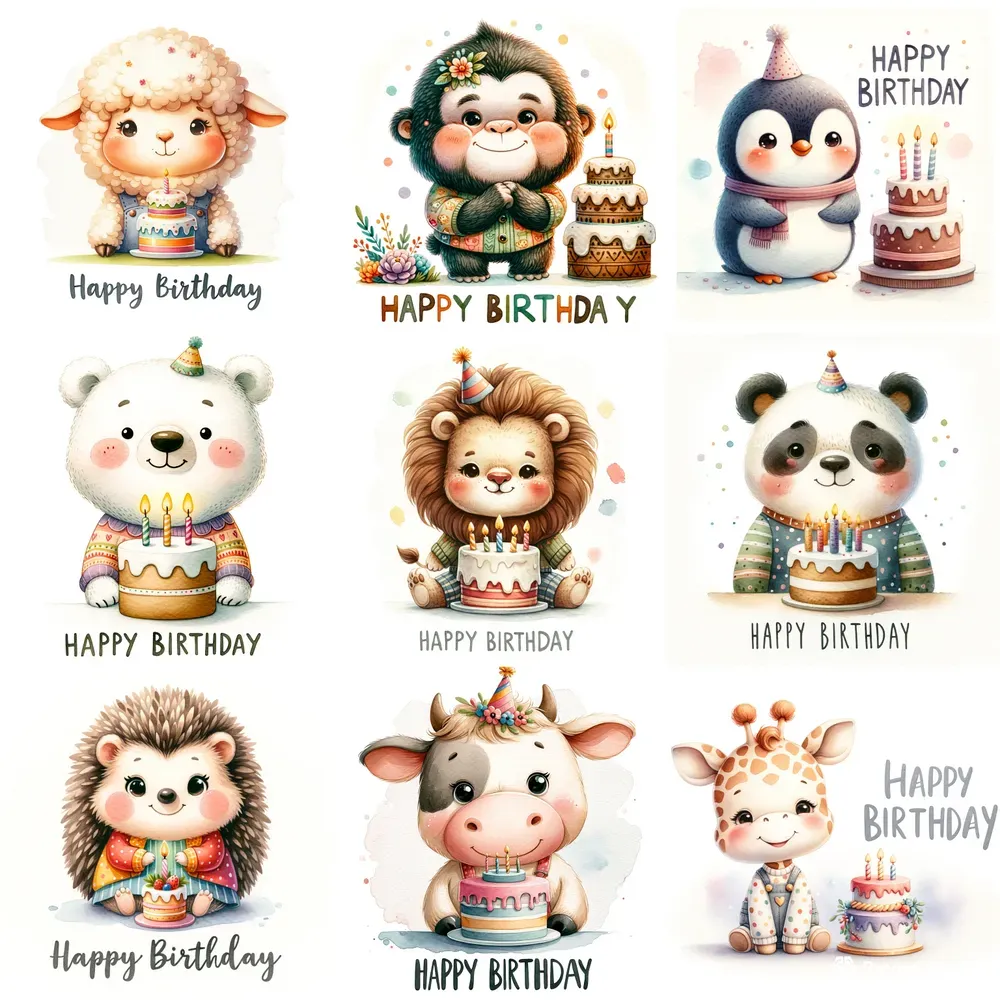 Cute Birthday Animals With Texts DALL·E Prompt | PromptBase