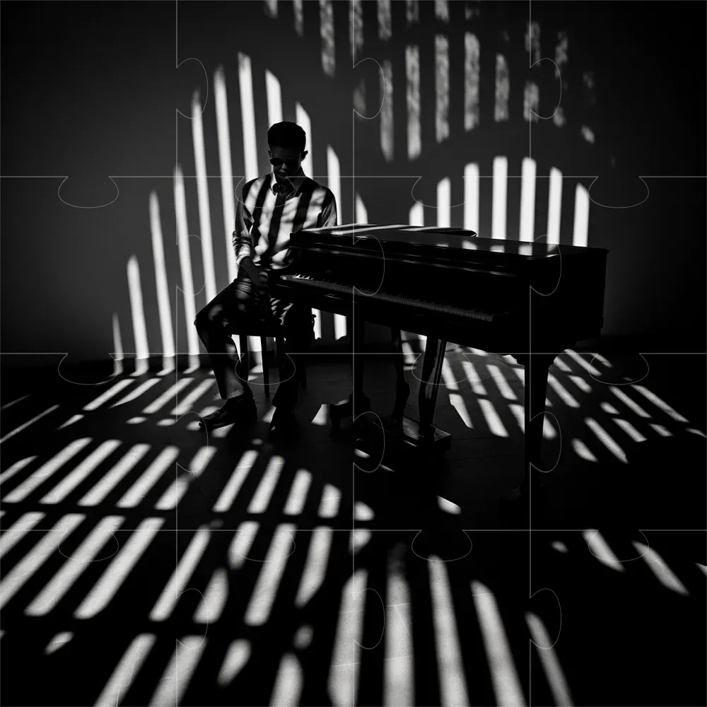 Black And White Shadow Photographs Midjourney Prompt | PromptBase