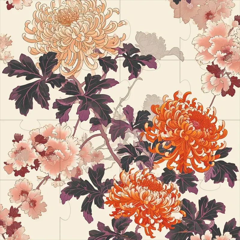 Japanese Floral Patterns Midjourney Prompt | PromptBase