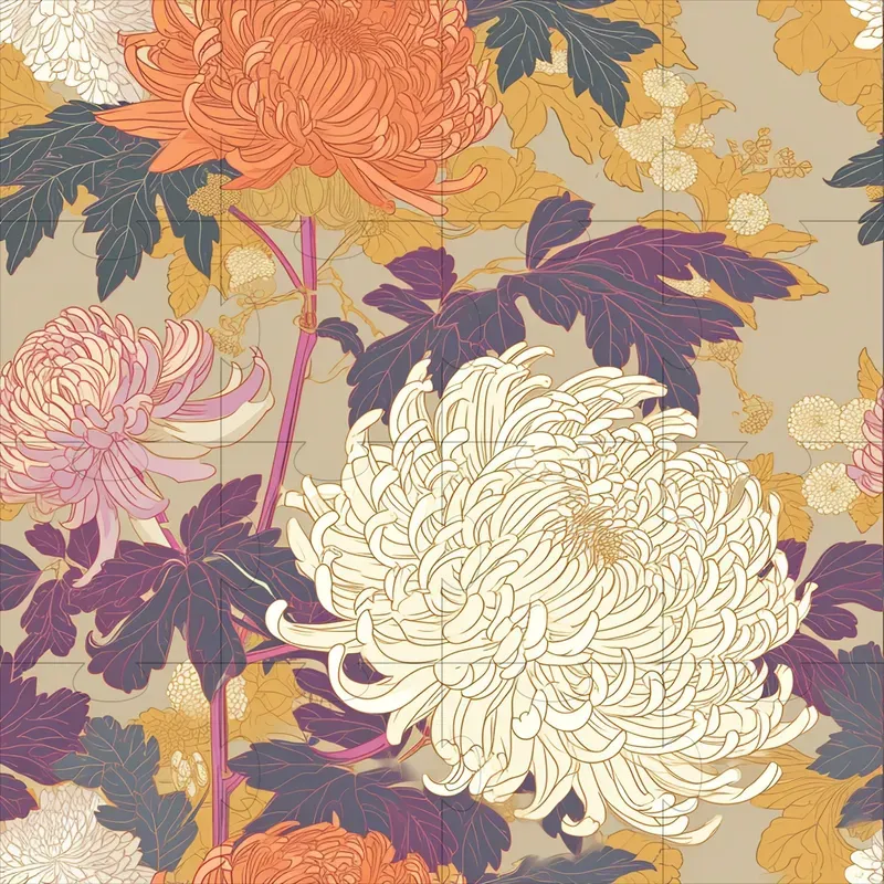 Japanese Floral Patterns Midjourney Prompt | PromptBase