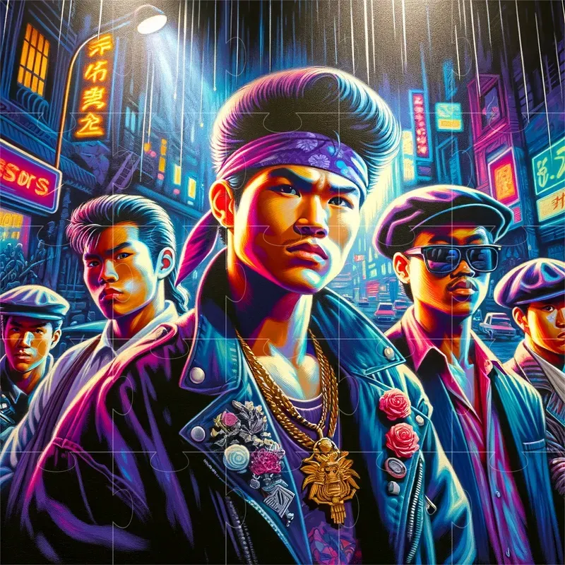 Asian 80s Gangs DALL·E Prompt | PromptBase