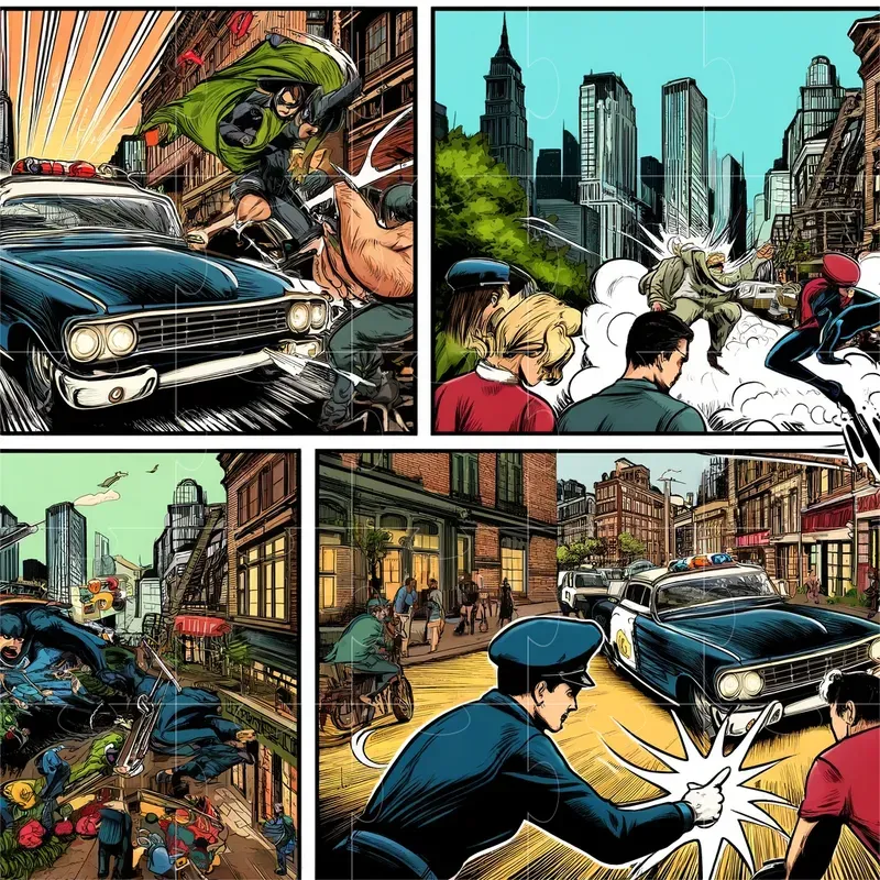 Dynamic Comic Strip Style DALL·E Prompt | PromptBase