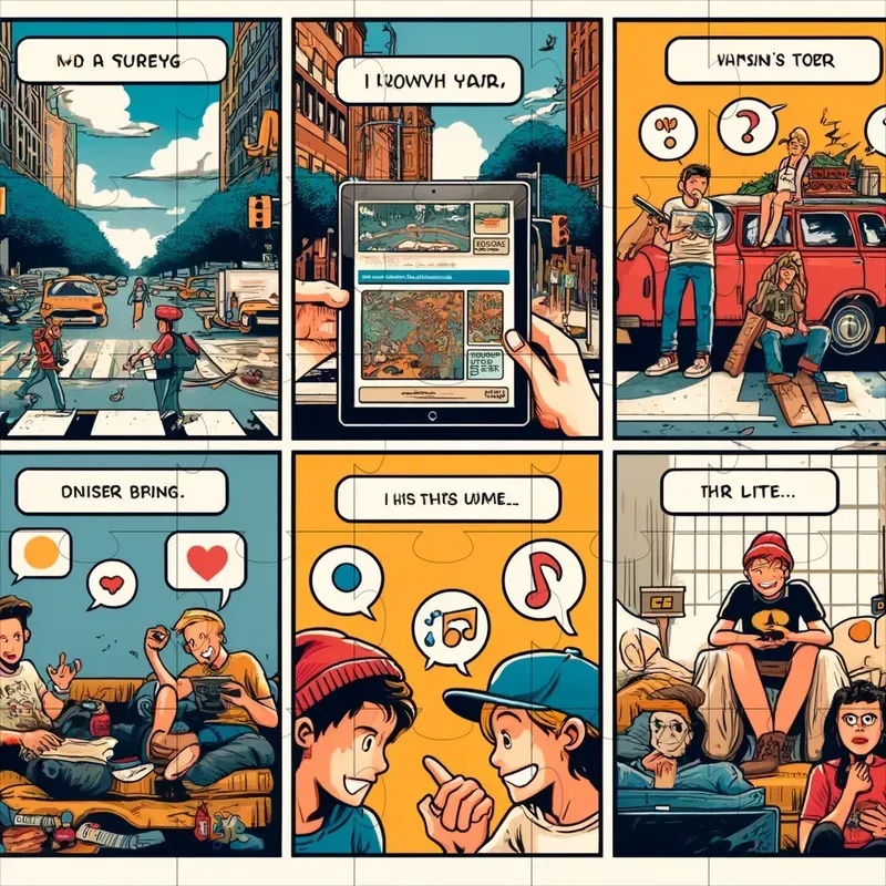 Dynamic Comic Strip Style DALL·E Prompt | PromptBase