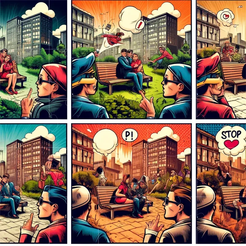 Dynamic Comic Strip Style DALL·E Prompt | PromptBase