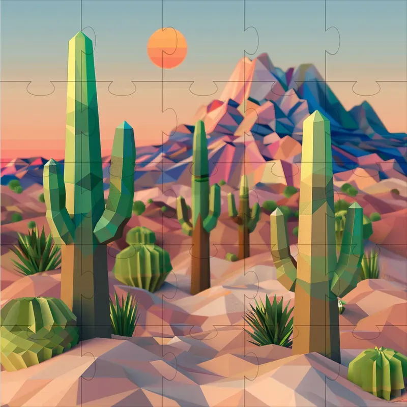 Low Poly 2D Art Creations Midjourney Prompt | PromptBase