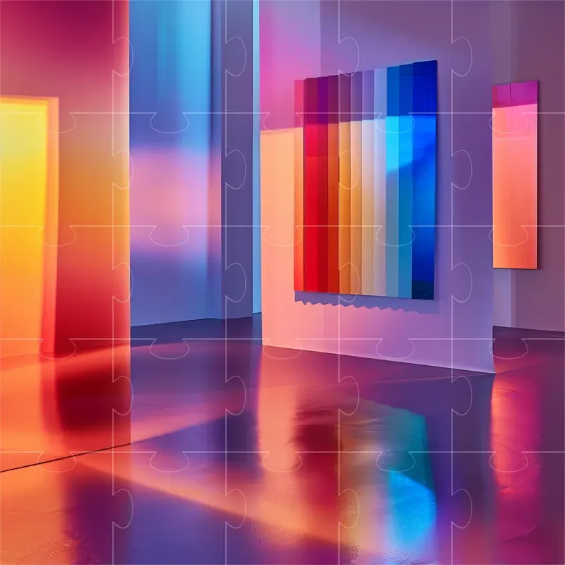 Vibrant Color Swatch Displays Midjourney Prompt | PromptBase