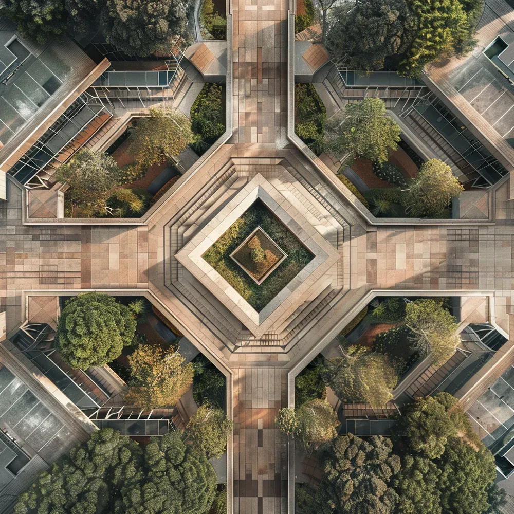 Symmetrical Urban Aesthetics Midjourney Prompt | PromptBase Symmetrical Urban Aesthetics Midjourney Prompt | PromptBase