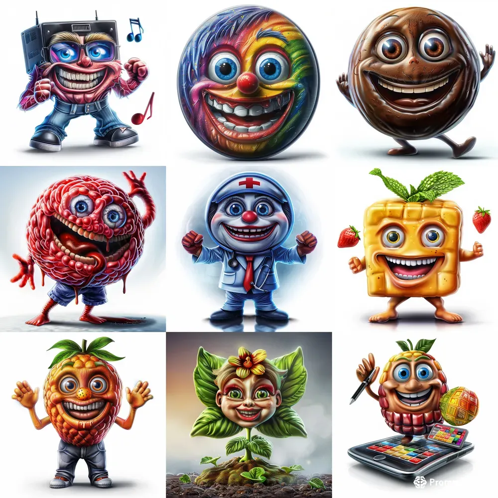 Playful Digital Characters For Webs Midjourney Prompt | PromptBase