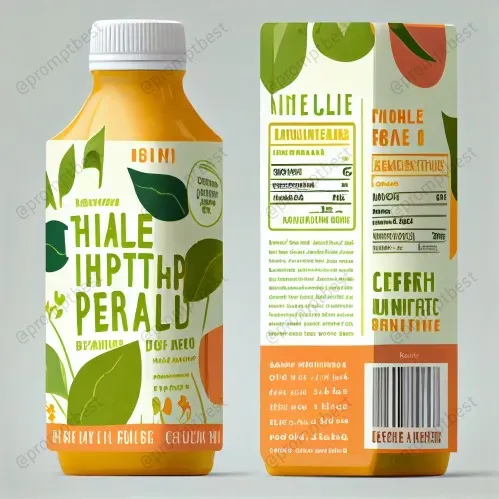 Healthy Label Food Drink Design Packagin Midjourney Prompt | PromptBase